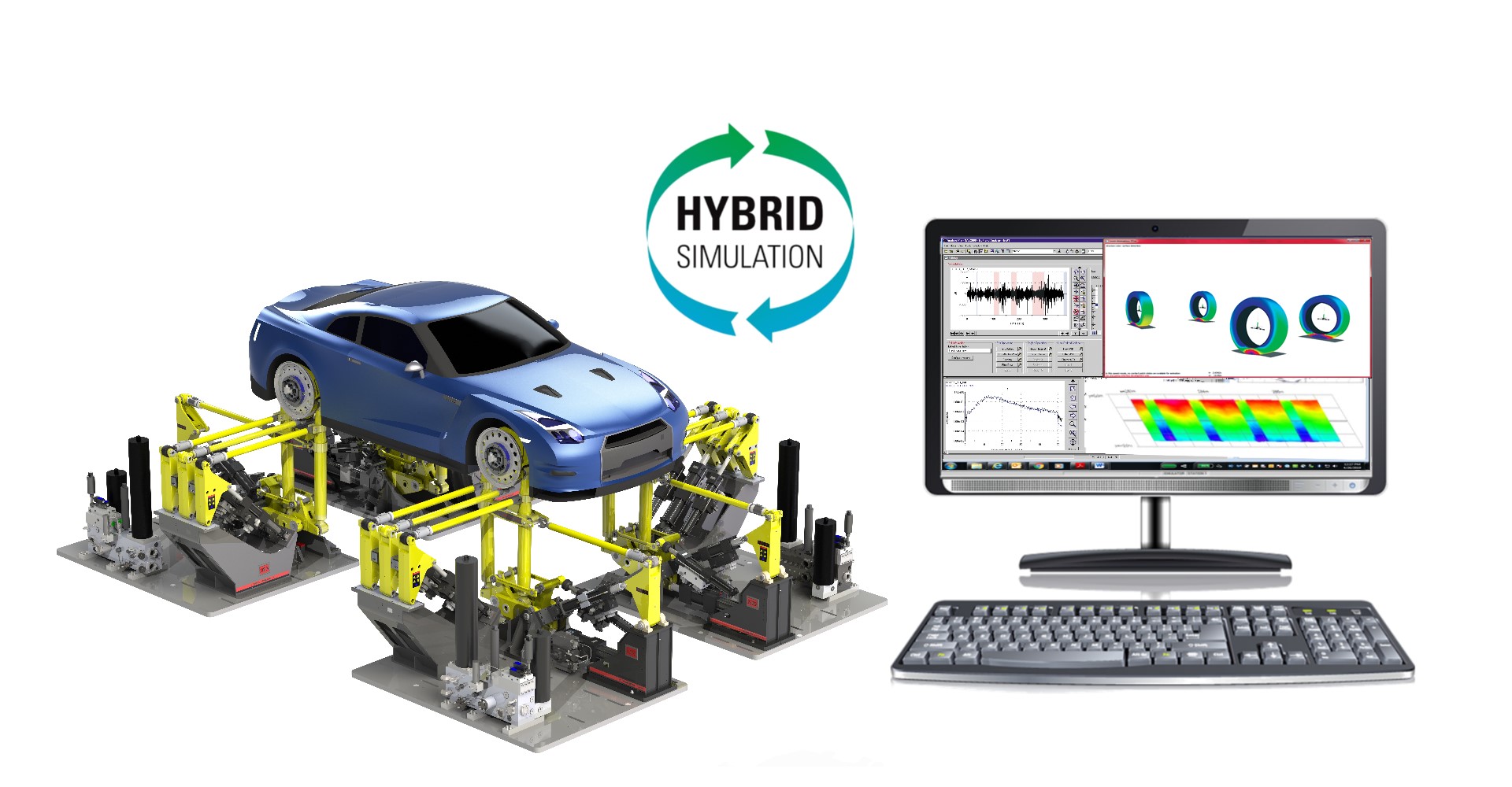 MTS HSRC Full-Vehicle Hybrid Simulation